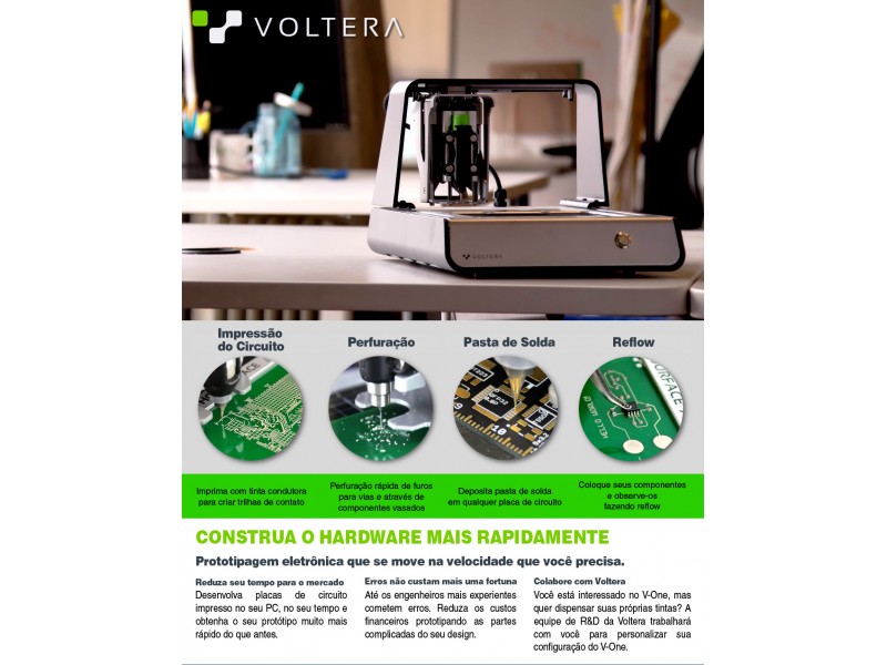 Prototipadora de circuito impresso - Voltera V-One